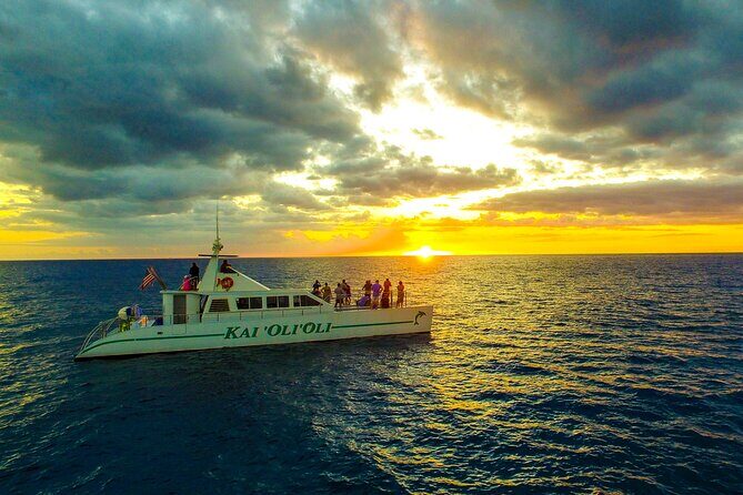 Oahu: Snorkel Sunset Cruise, Dolphin Watch with Hawaiian Buffet